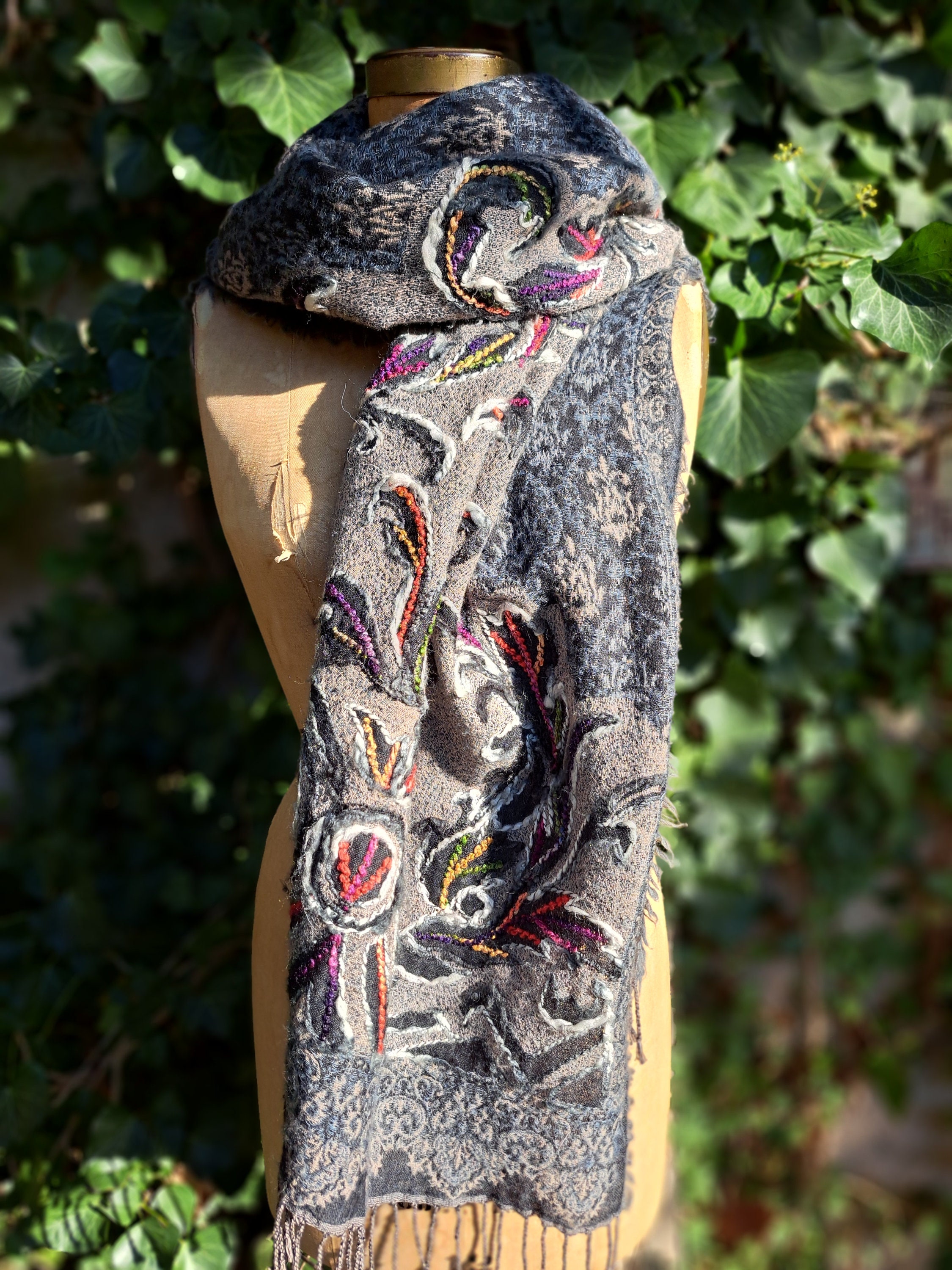 Vintage Shawl Made by the Peruvian Connection Wool and Cotton Blend ...