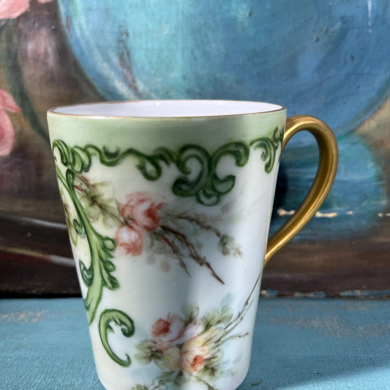 Hand Painted Limoges Mug - Etsy