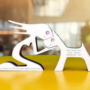 Girl and Dog, Dog Lover, Girl With Dog, Pet, Wooden Figurine, Laser Cut ...