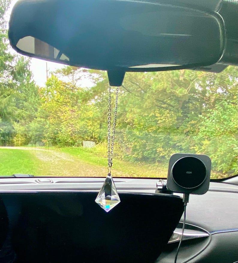 Crystal Car Charm, Suncatcher, Rearview Mirror Bling, Pendulum, Glass ...