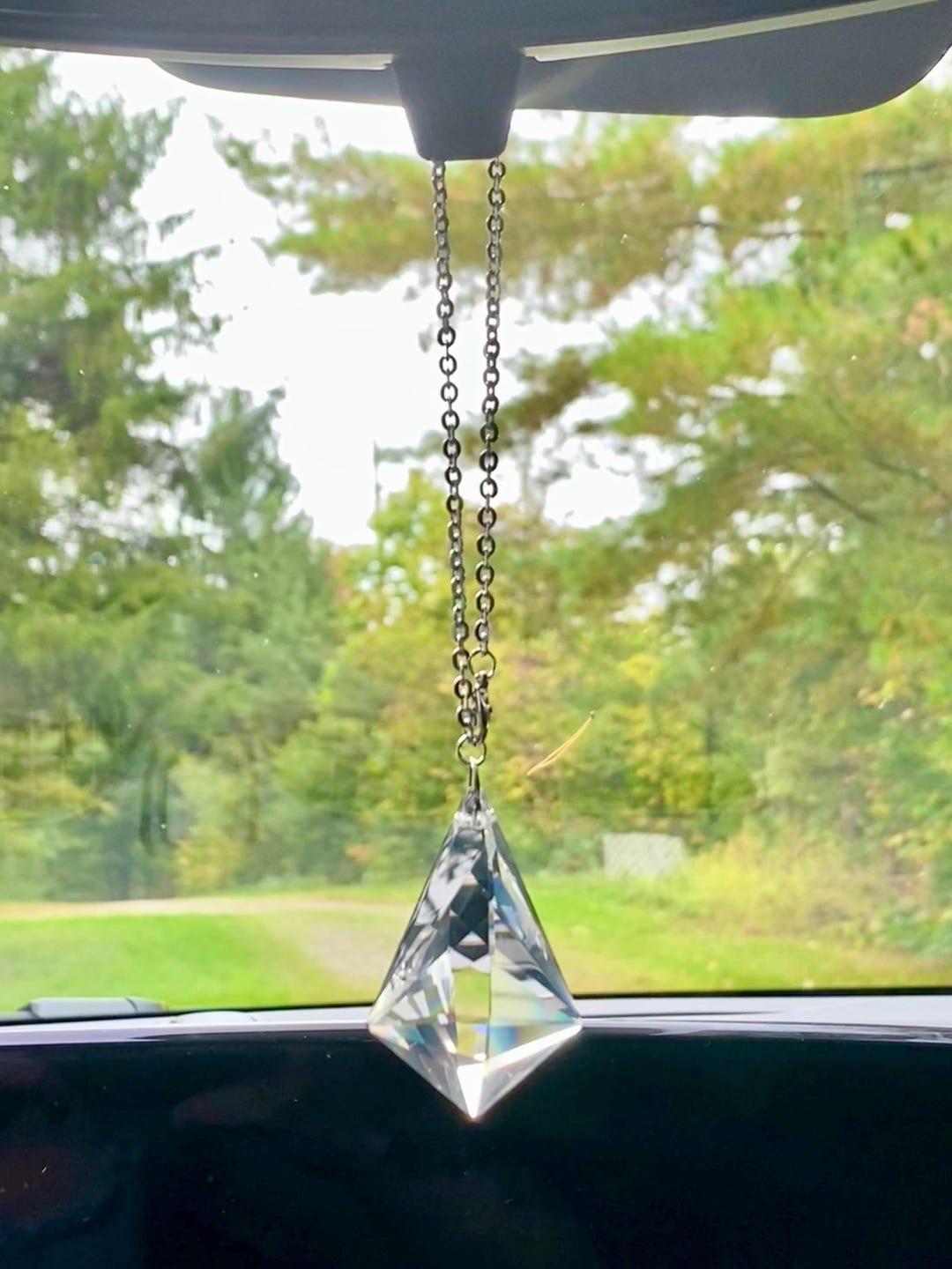 Crystal Car Charm, Suncatcher, Rearview Mirror Bling, Pendulum, Glass ...