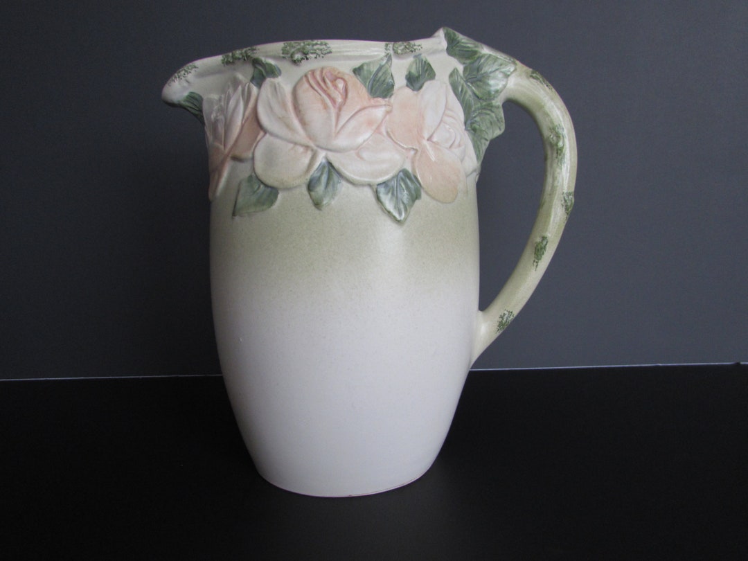 Romantic Ceramic Roses & Thorns Pitcher - Etsy