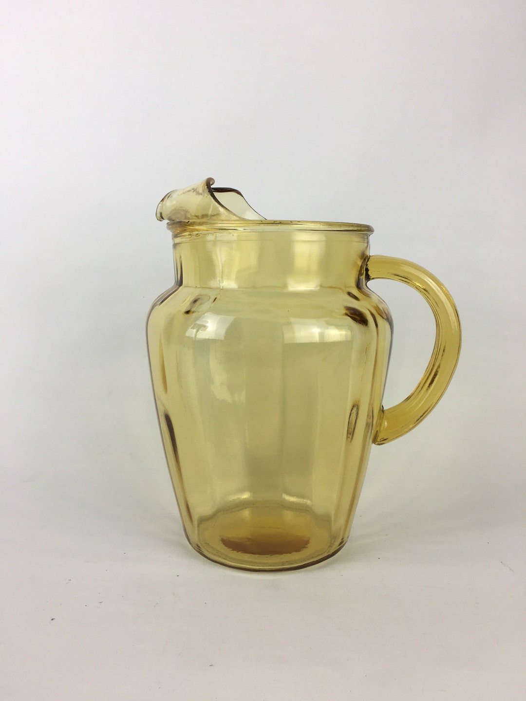 Vintage Anchor Hocking Yellow Depression Glass Pitcher - Etsy