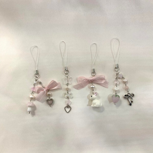 Pink Coquette Phone Charms - Etsy UK