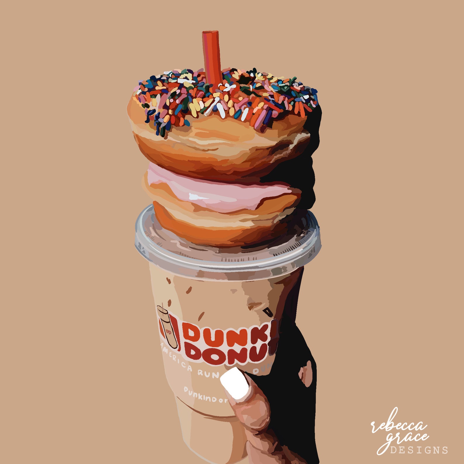 Dunkin Donuts Print - Etsy