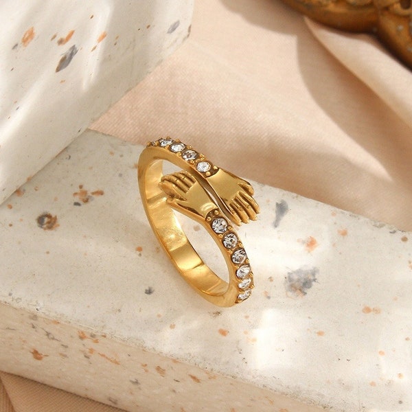 Hug Ring Gold - Etsy