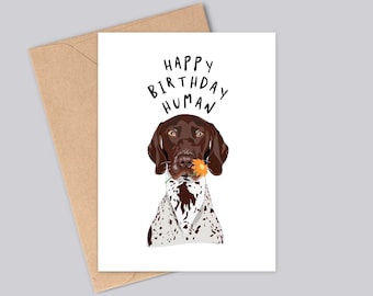 German Shorthaired Pointer Pointer Birthday Card Dog - Etsy