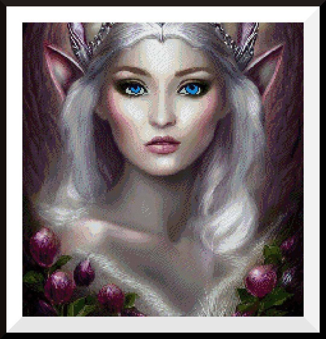 Silver Elf. Counted PDF Cross Stitch Pattern. Anchor 48 Colours. Hand ...