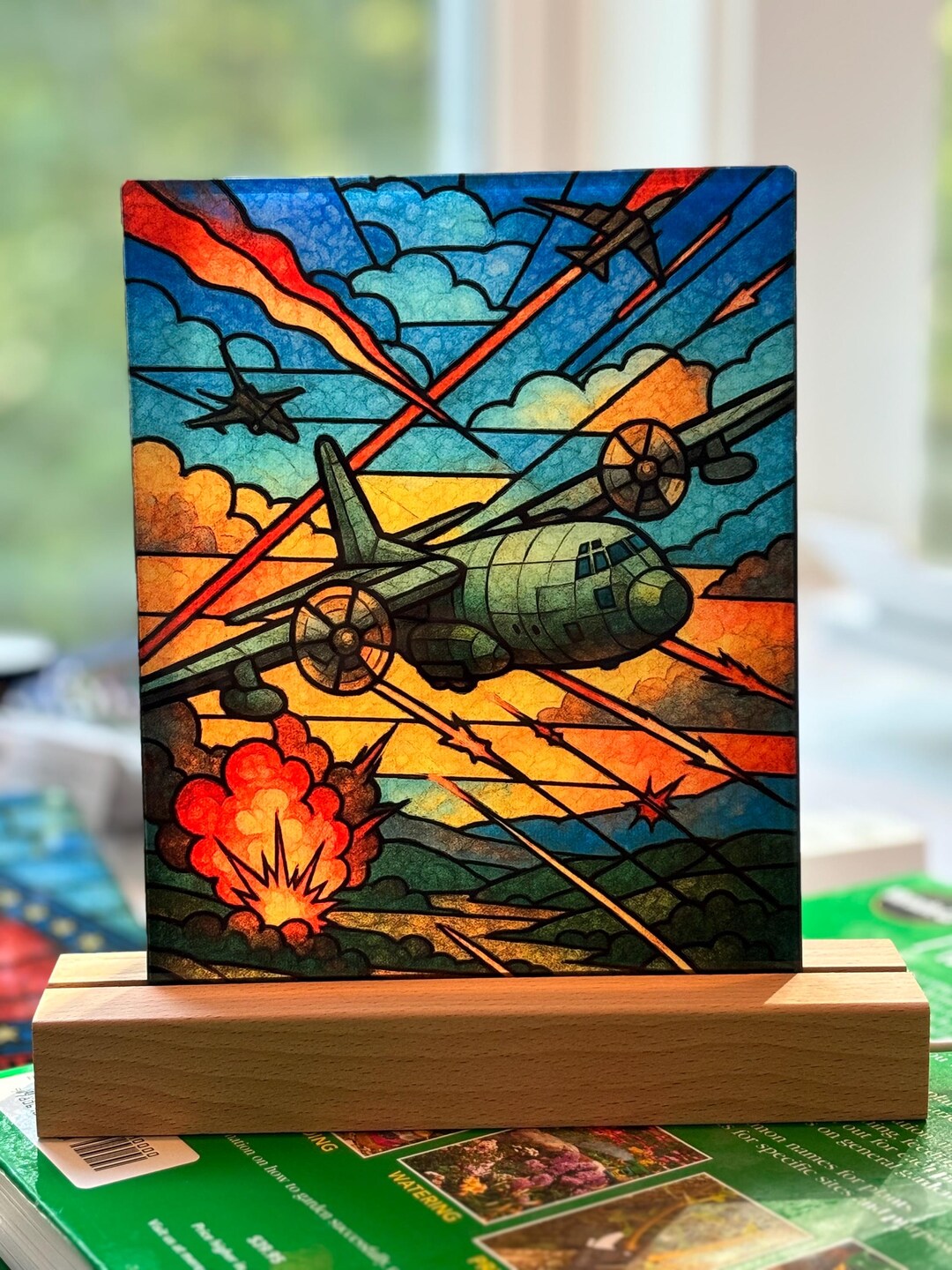 Custom Faux Stained Glass Military Gift | Veteran-made | Illuminated ...