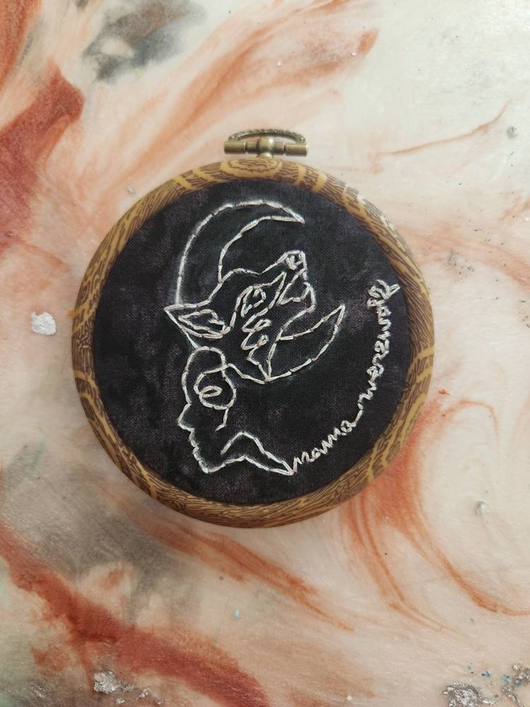 Mama Werewolf Mini Embroidery - Etsy