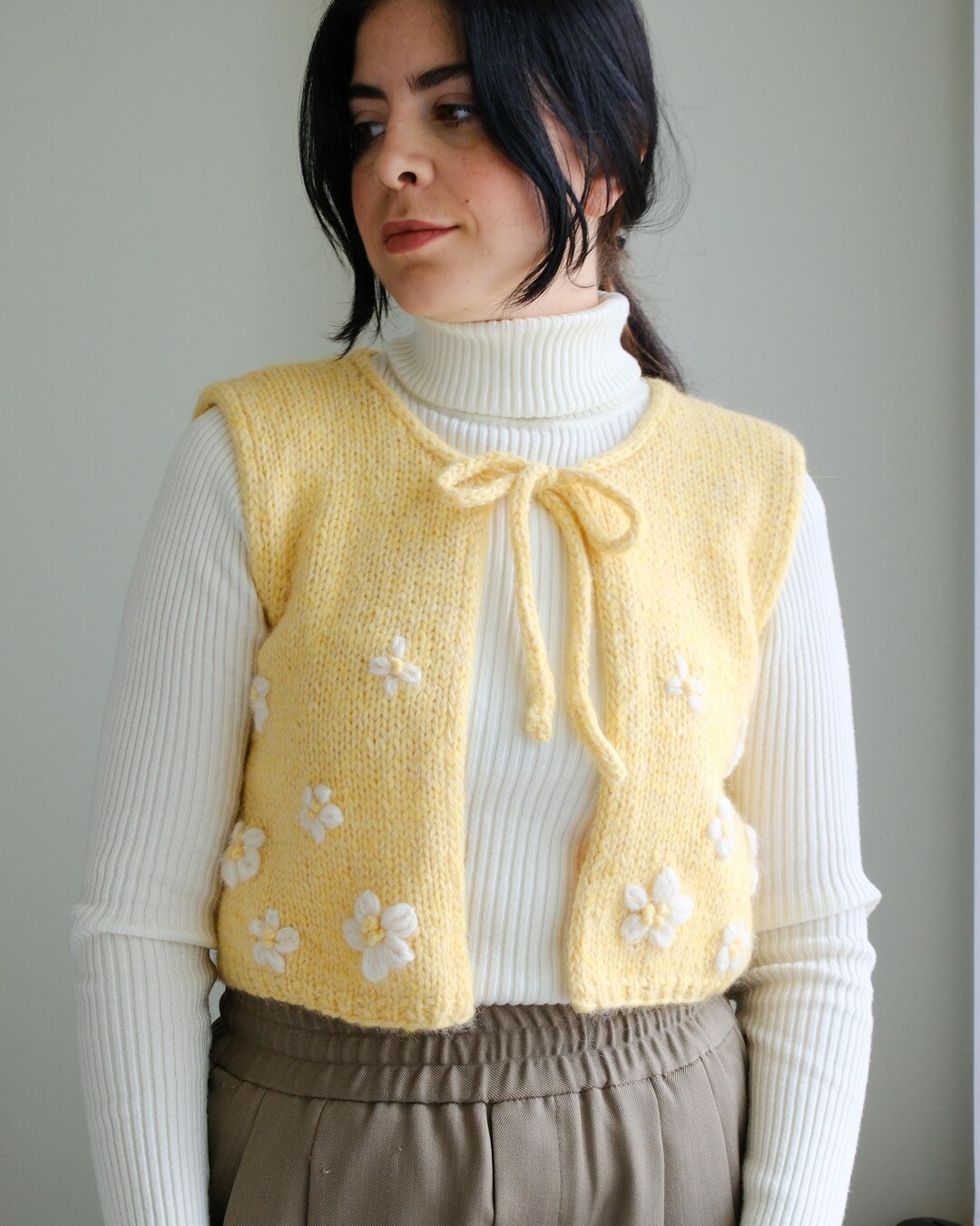 Alice Vest Knitting Pattern [simple Chunky Knit Women's Vest PDF, Quick ...