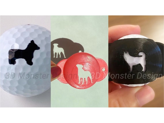 Dog Themed Golf Ball Marking Stencil Various Dog Breeds 3D - Etsy Australia