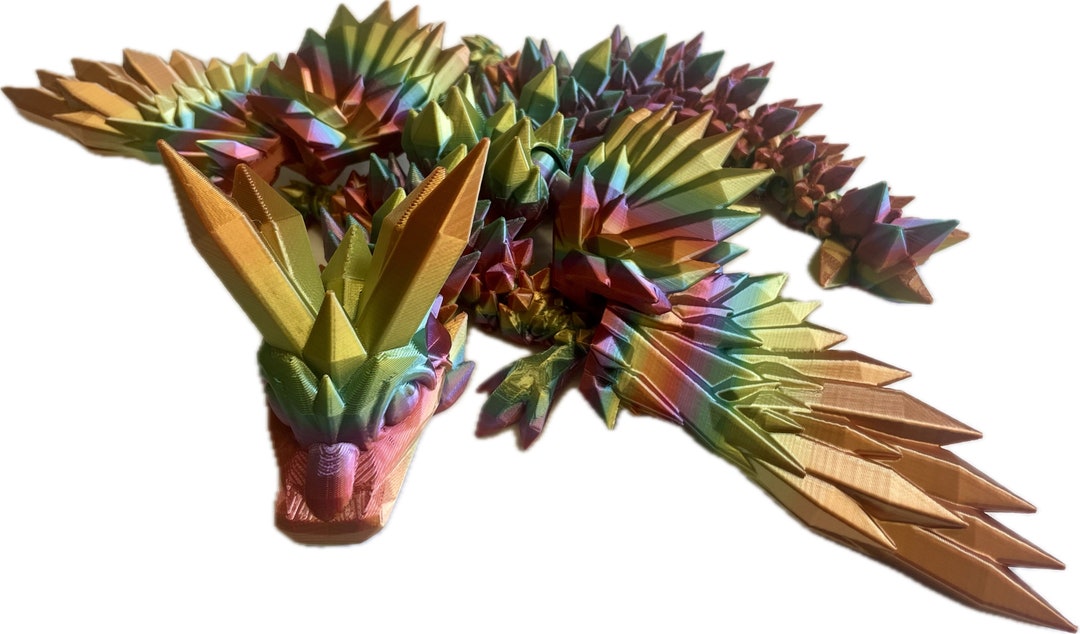 Articulating Winged Ice Dragon Action Figure With Folding Wings ...