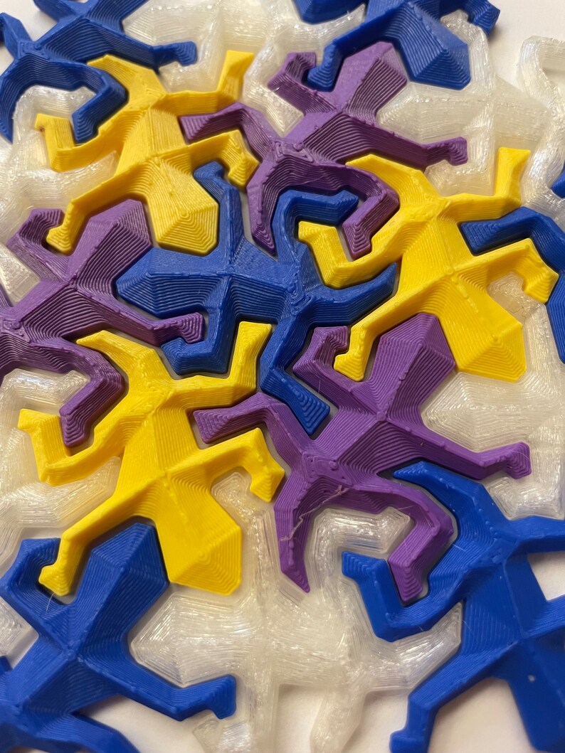Tessellating Escher-style Lizards - Etsy