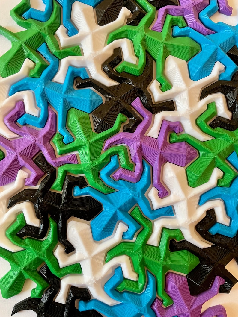 Tessellating Escher-style Lizards - Etsy