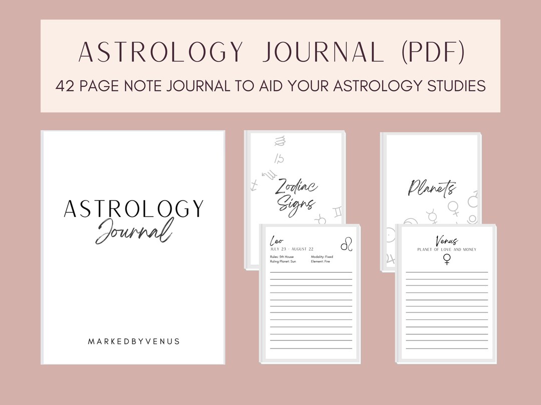 Astrology Journal Printable PDF Pages | Learn Astrology, Zodiac Signs ...