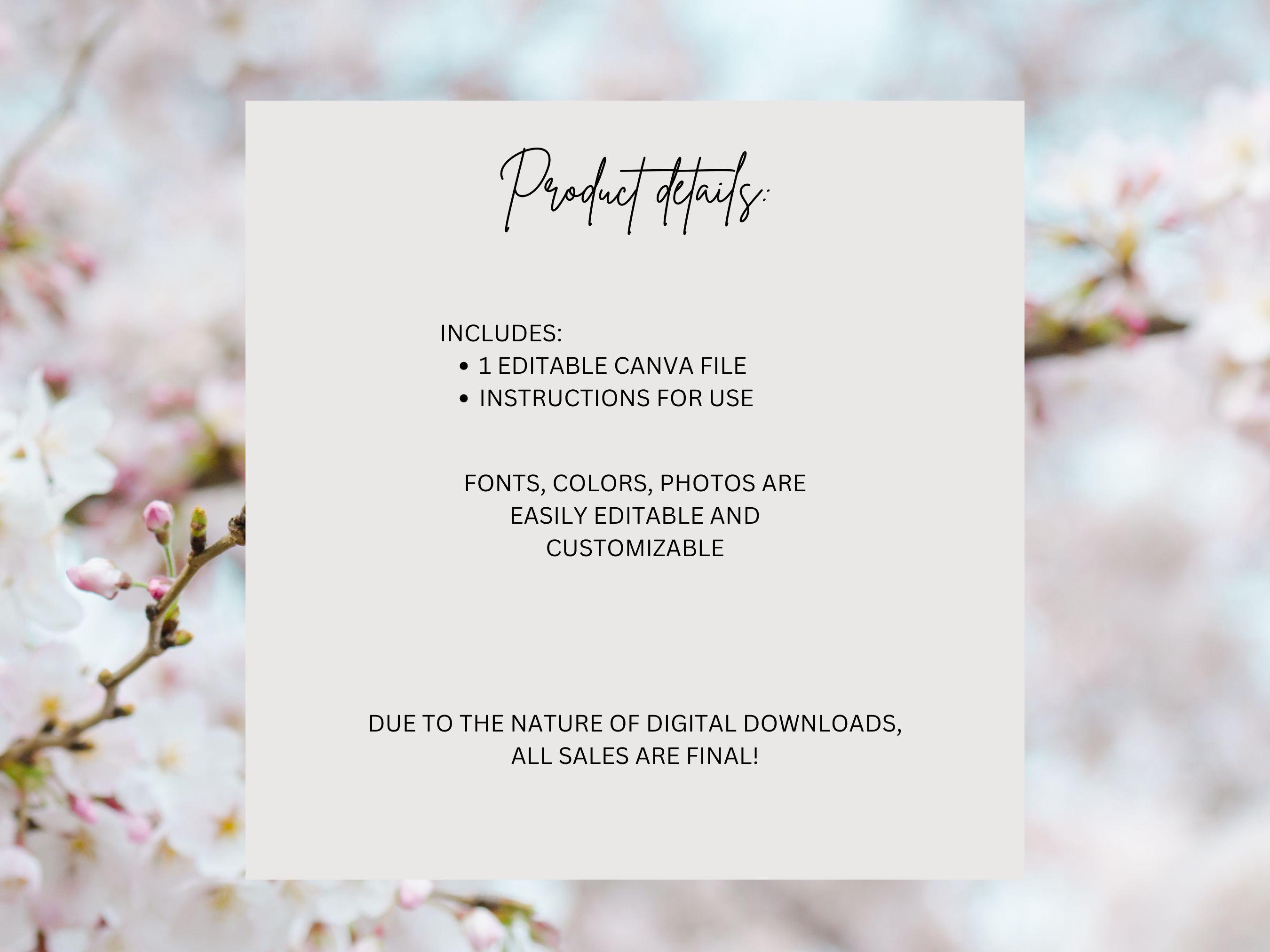 School Photo Order Form Template, Editable Pricing List (canva) - Etsy