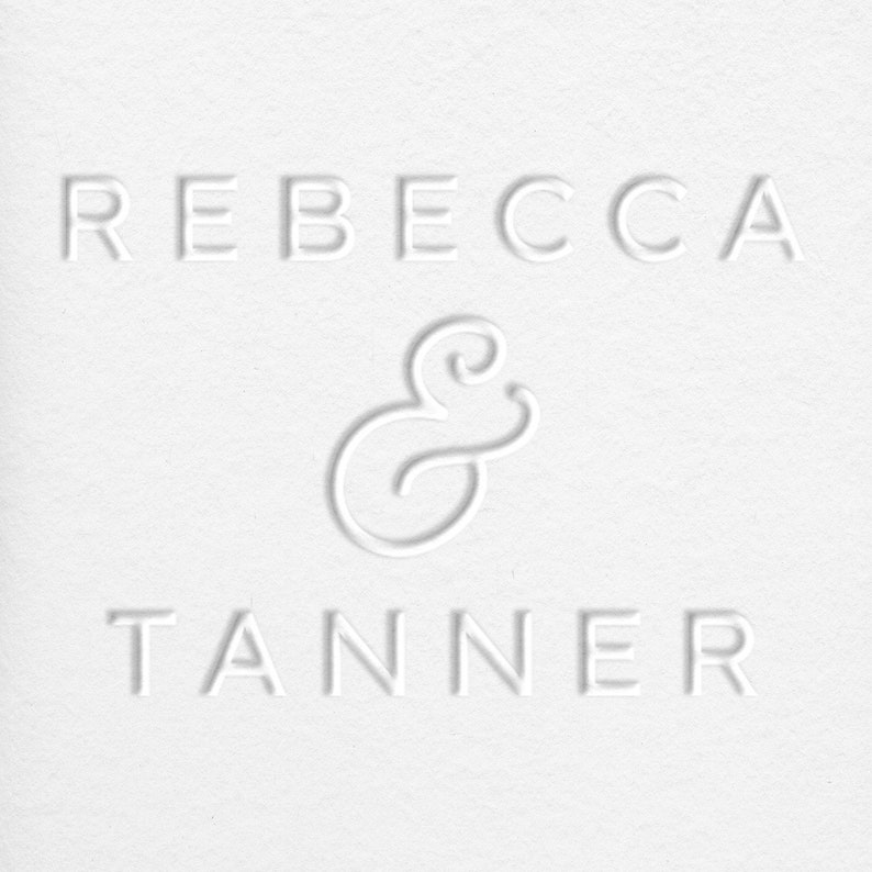Personalized Monogram Embosser | Couples Names Ampersand Logo | Custom ...