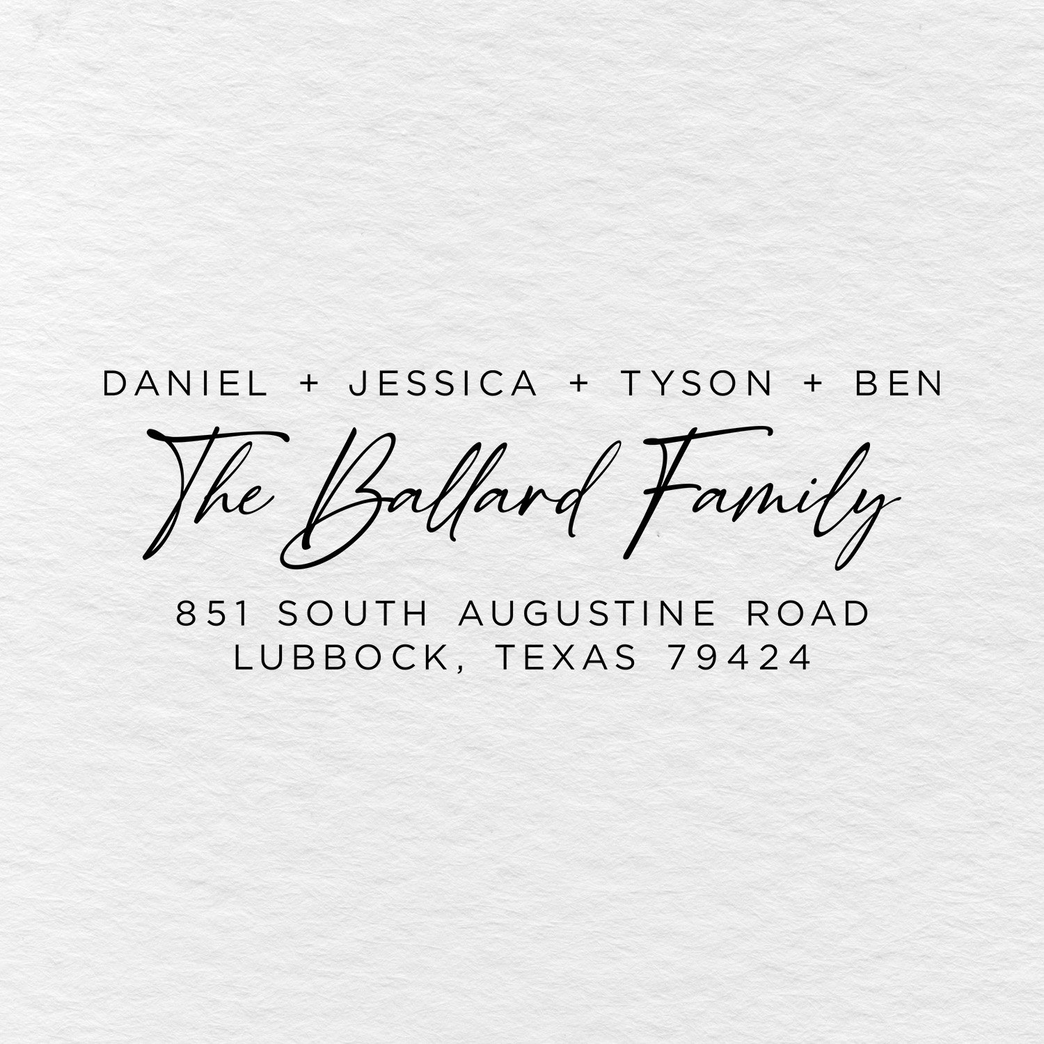 Custom Return Address Stamp Family Stamp Personalized | Etsy