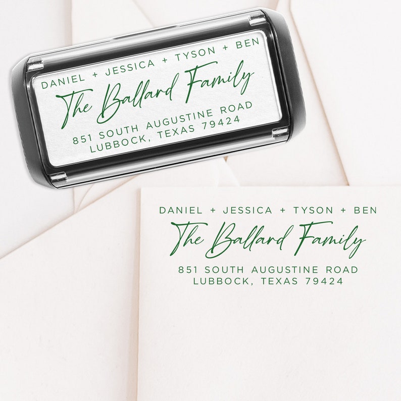 Custom Return Address Stamp | Family Stamp | Personalized Rubber ...
