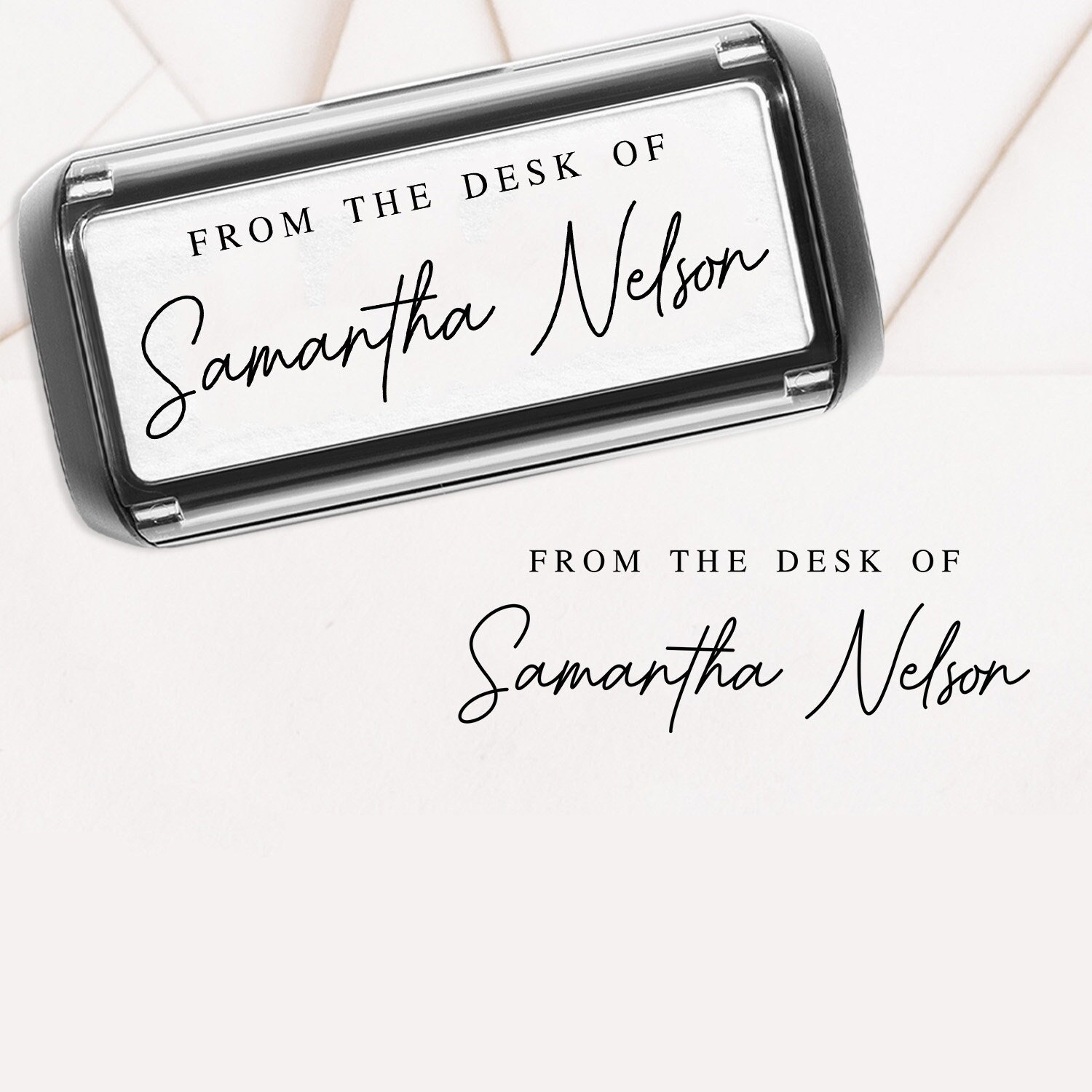 Personalized From the Desk of Stamp Business Stamp Custom - Etsy