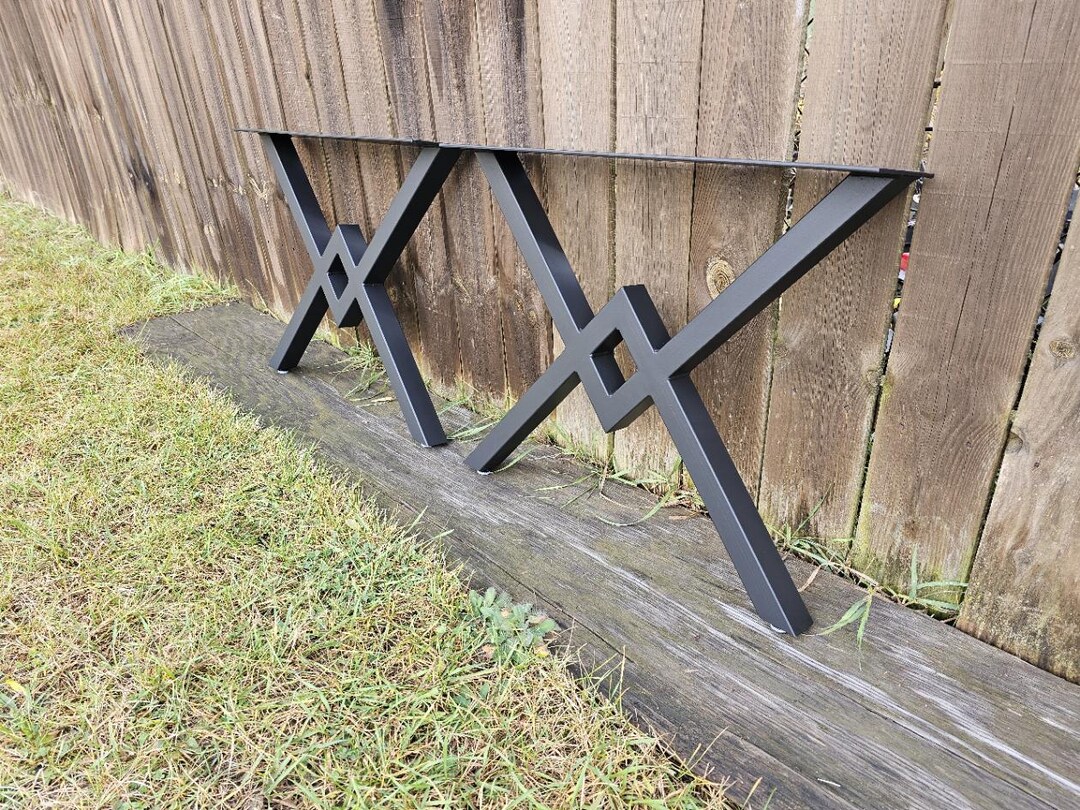 Double V Diamond Metal Table Legs Made in USA (eco Friendly Powder ...