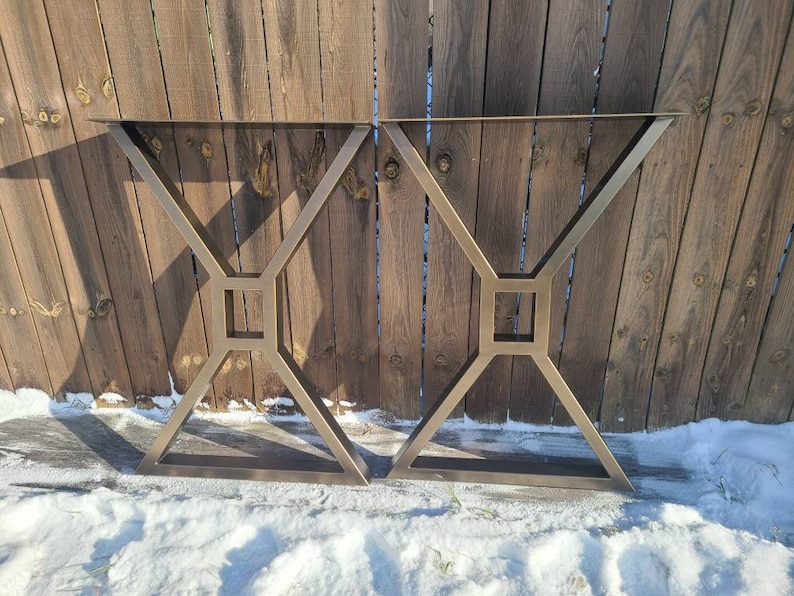 Center Square X Metal Table Legs Made in USA (eco Friendly Powder ...