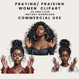 Praying Women Praying, Black Girl Praying, Black Woman Faith Clipart, Christian Woman Praying ...