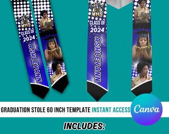 2 Graduation Fan Templates Editable in Canva, 2024 Graduation Fan ...