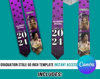 2 Graduation Fan Templates Editable in Canva, 2024 Graduation Fan ...
