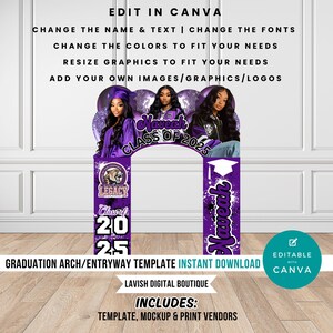 Graduation Arch, Graduation Entrance Arch Editable in Canva, Graduation ...
