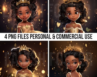 Black Princess PNG, African American Princess PNG, Melanin Princess PNG ...