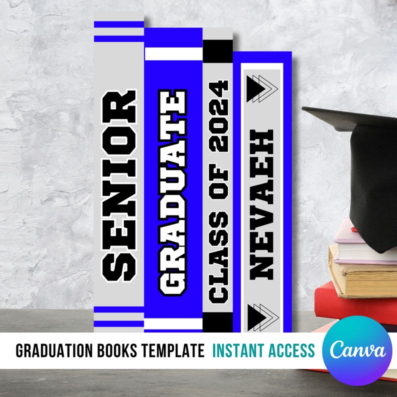 Graduation Books Editable in Canva, Graduation Canva Template, Canva ...