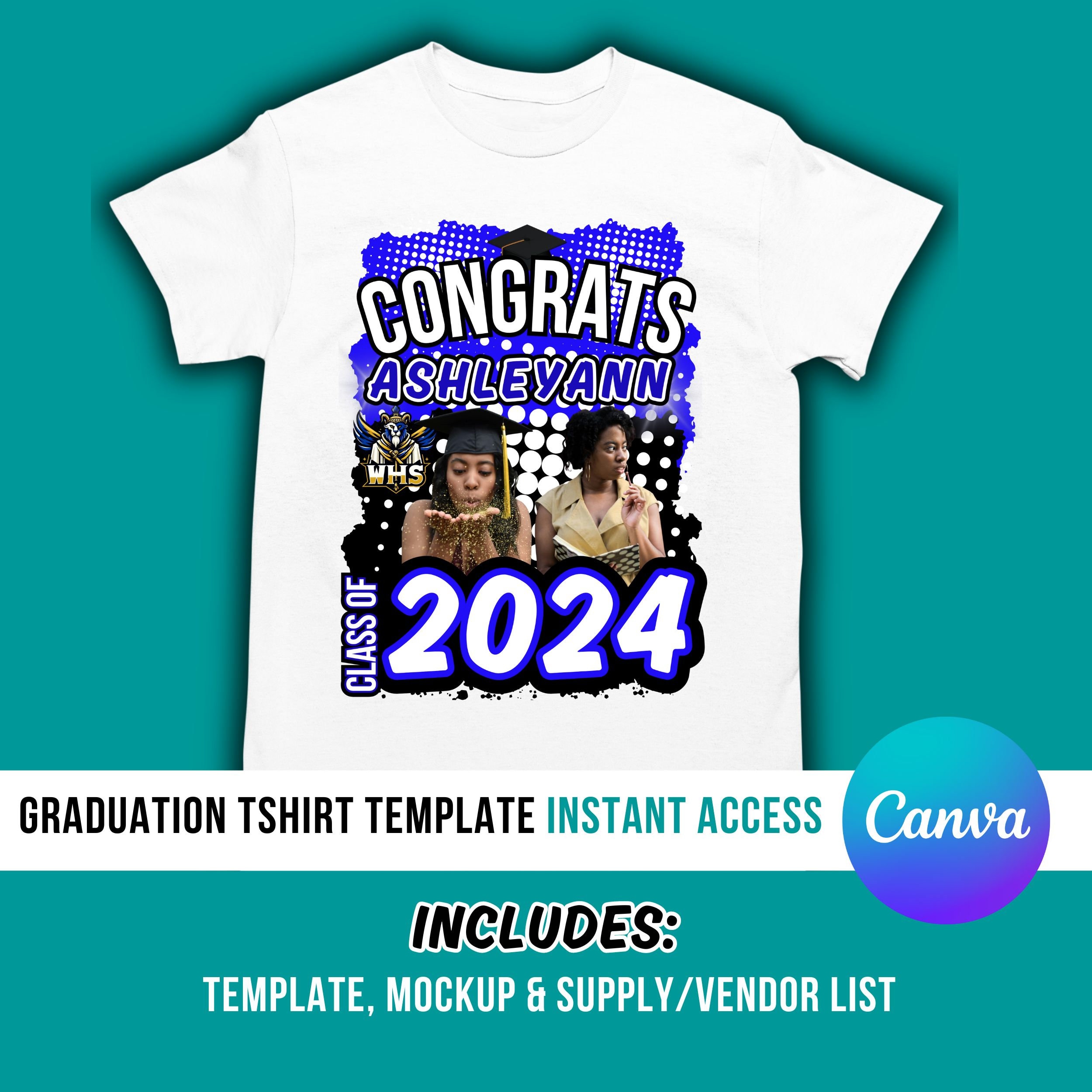 Graduation Tshirt Design Editable in Canva, 2024 Graduation T Shirt ...