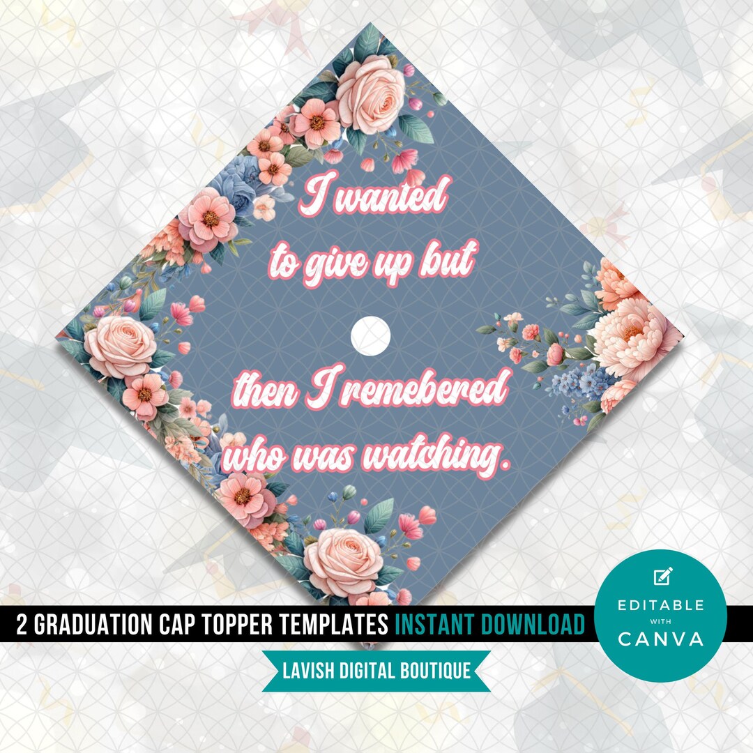 Graduation Hat Topper, Grad Cap Topper, Canva Grad Hat, Canva Grad Hat ...