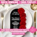 Rose Wedding Menu Template: Elegant Charger Plate Insert (canva ...