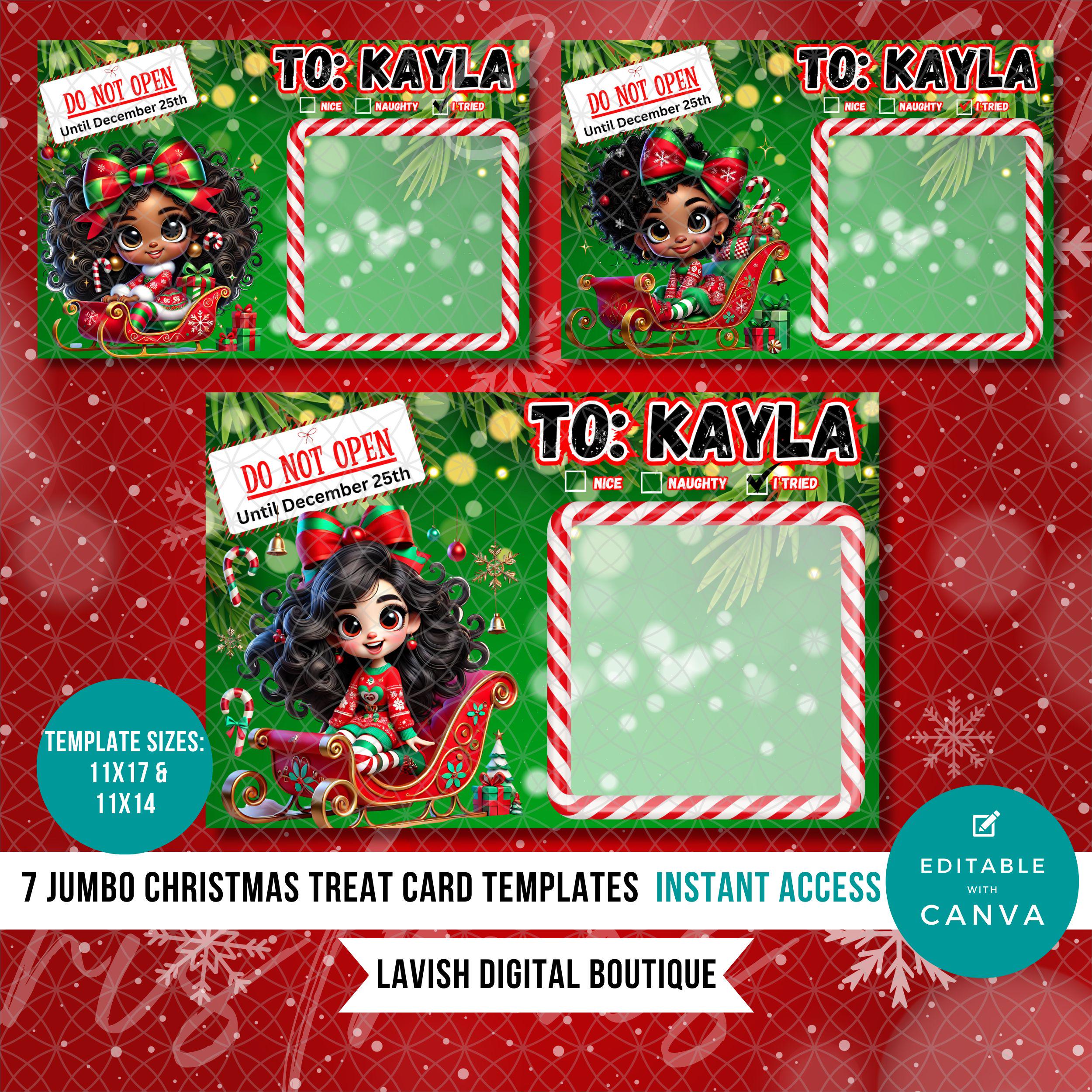 Jumbo Christmas Treat Cards, Jumbo Treat Cards Christmas, Jumbo ...