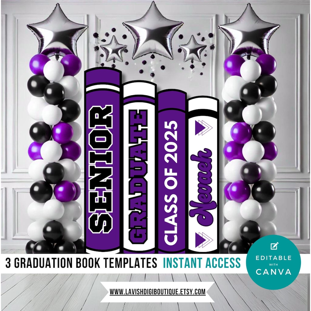 Graduation Books Canva, Graduation Canva Template, Canva Graduation ...