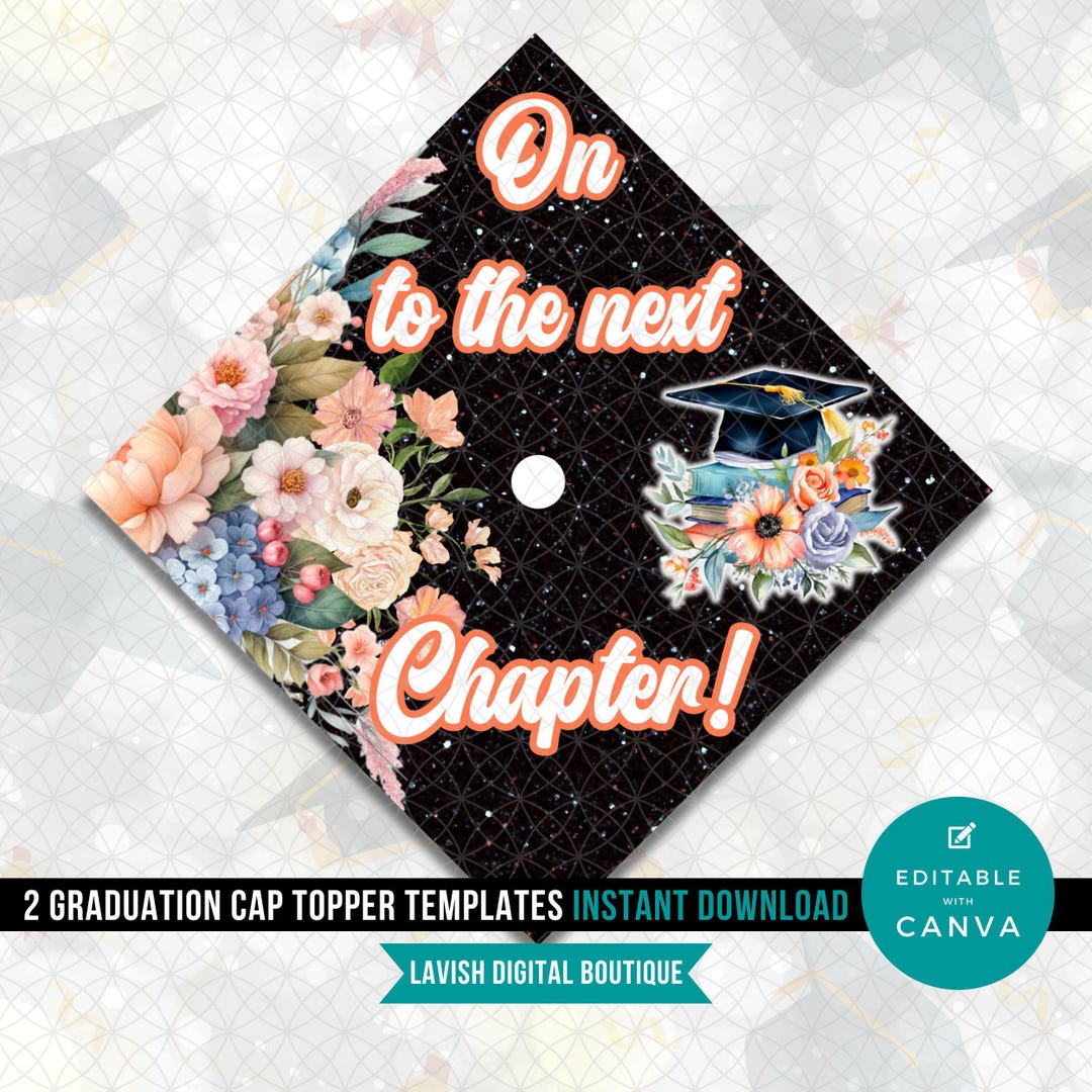 Graduation Hat Topper, Grad Cap Topper, Canva Grad Hat, Canva Grad Hat ...