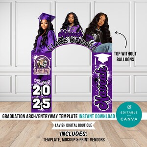 Graduation Arch, Graduation Entrance Arch Editable in Canva, Graduation ...