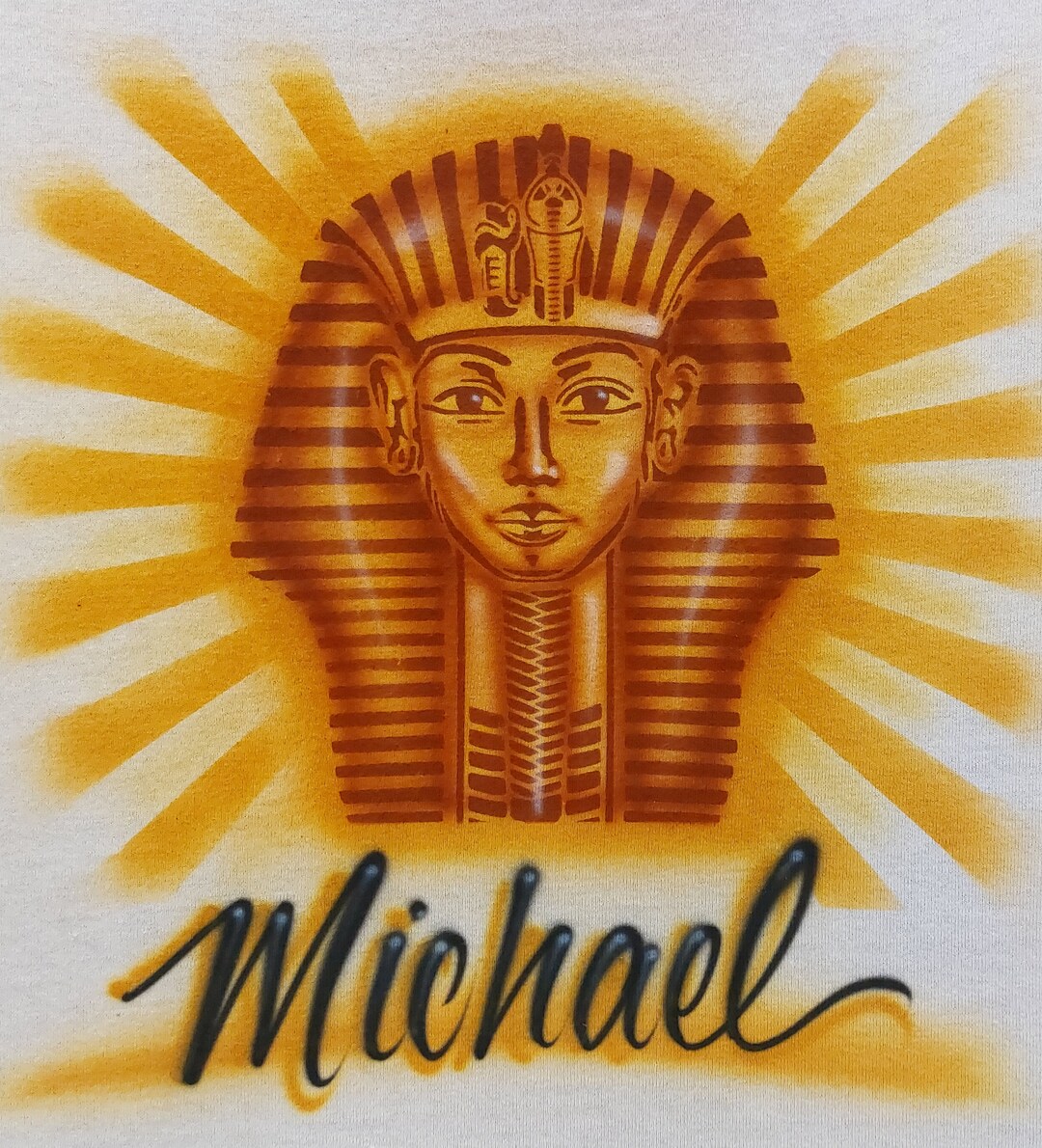 Airbrushed T-shirt King Tut Design Airbrushed Name Egyptian Art Shirt ...