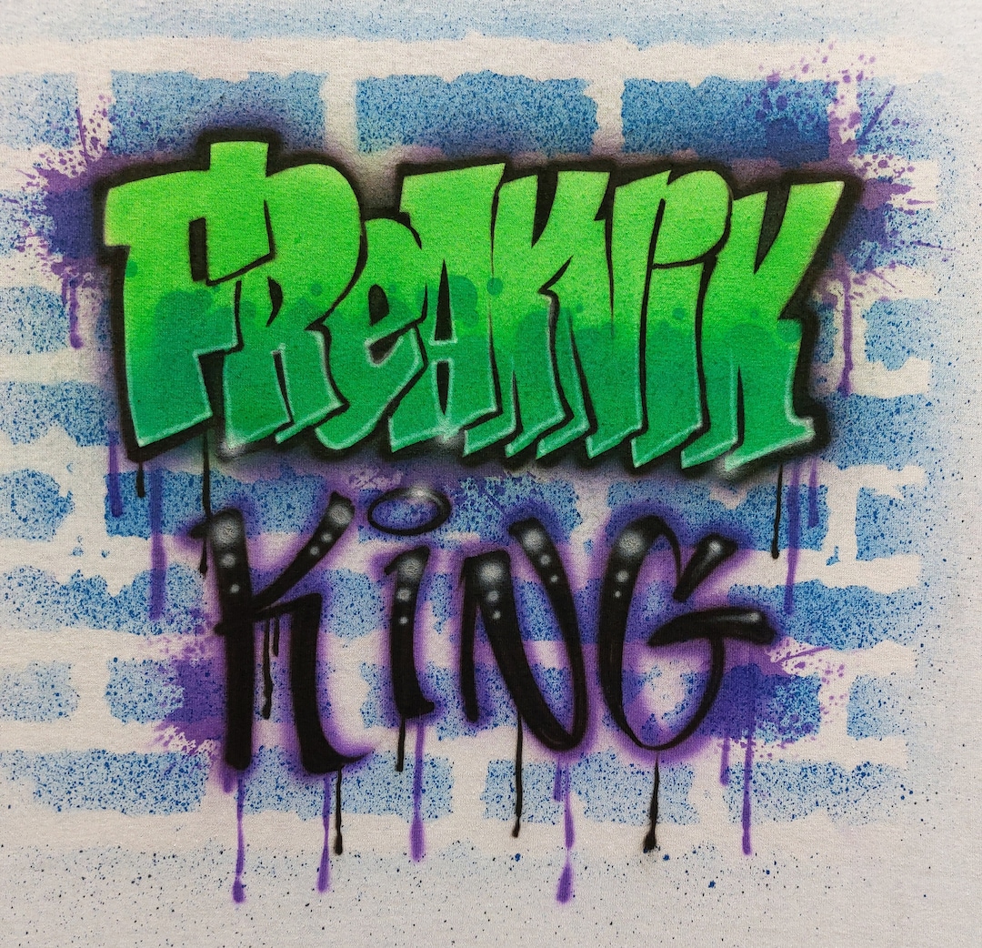 Airbrushed T-shirt Freaknik King Graffiti Design Freaknik Party 80s90s ...