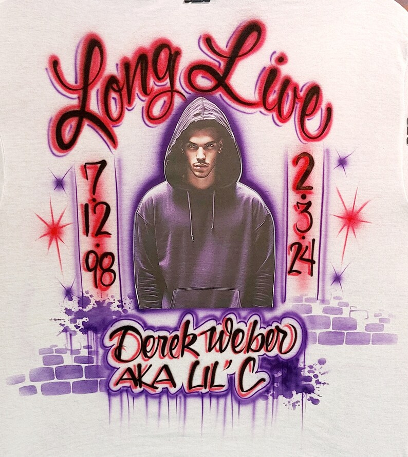 Airbrushed Memorial Photo T-shirt: in Loving Memory RIP Design - Etsy