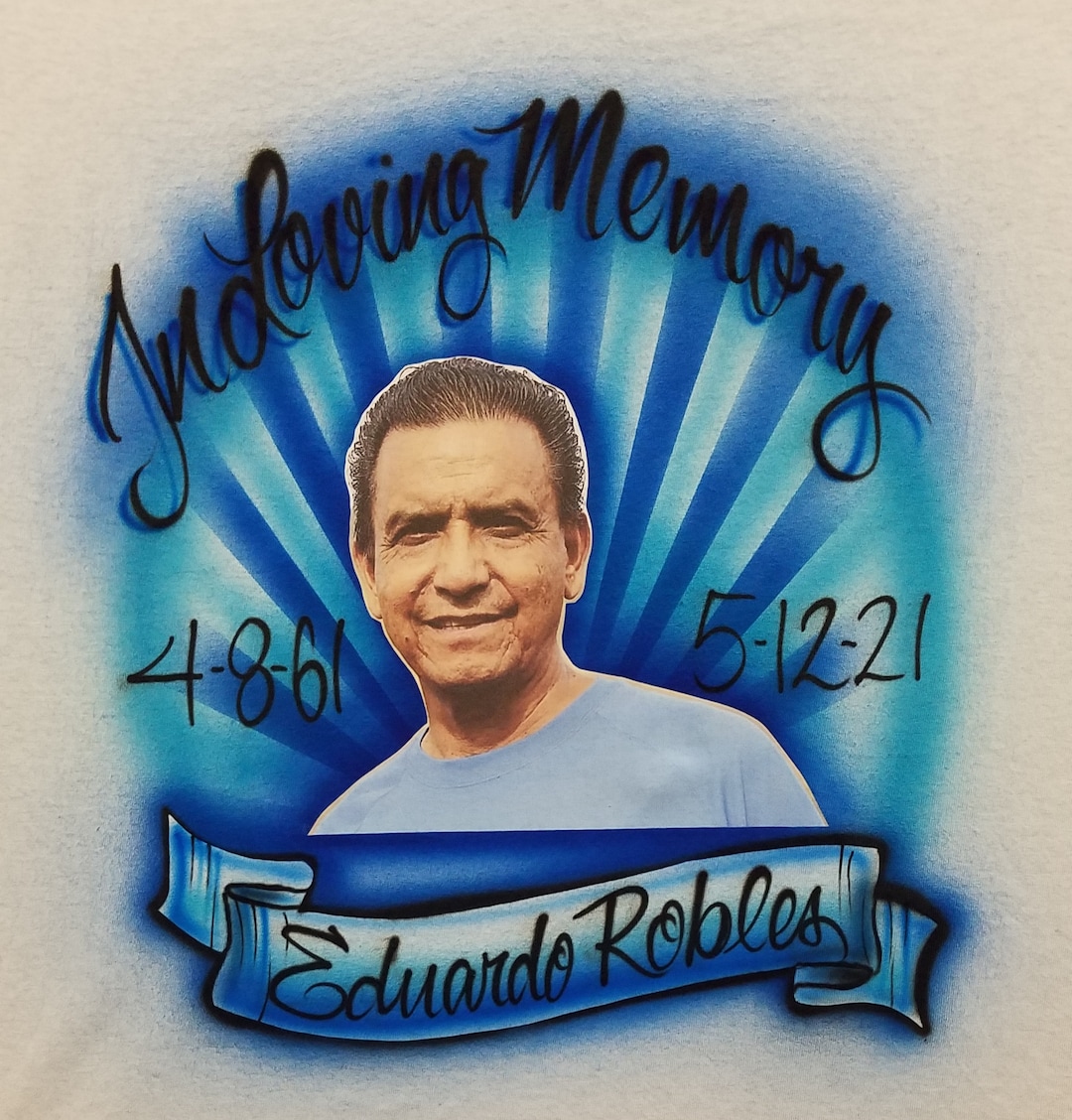 Airbrushed Memorial T-shirt: Photo Transfer, in Loving Memory - Etsy
