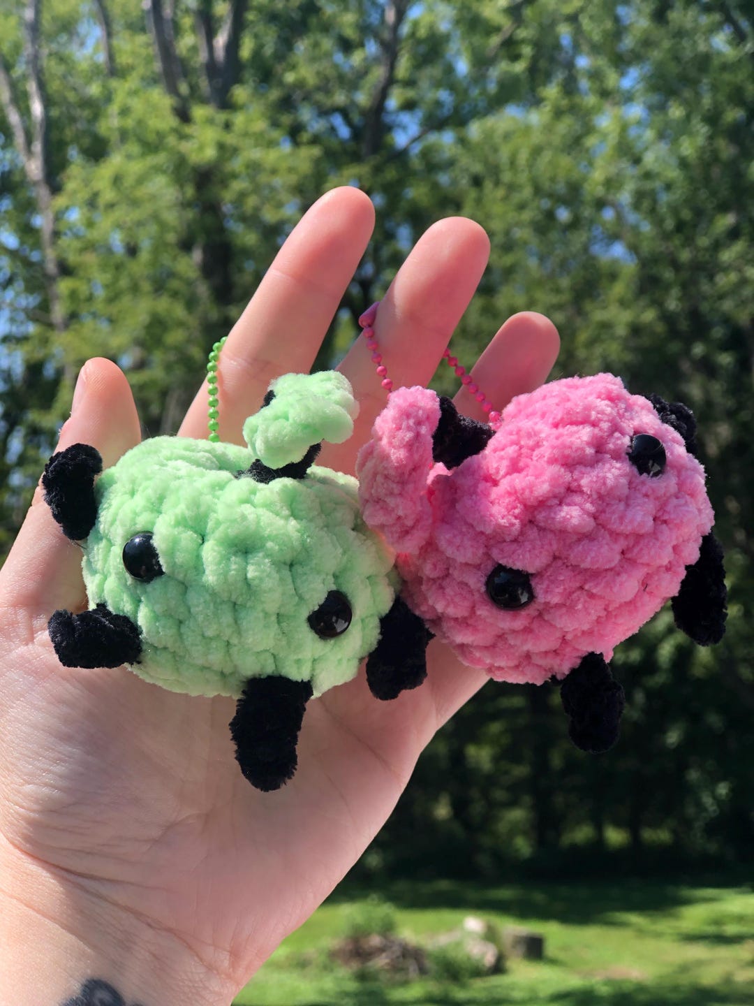 Kawaii Crochet Bag Charms/ Extra Large Keychains - Etsy