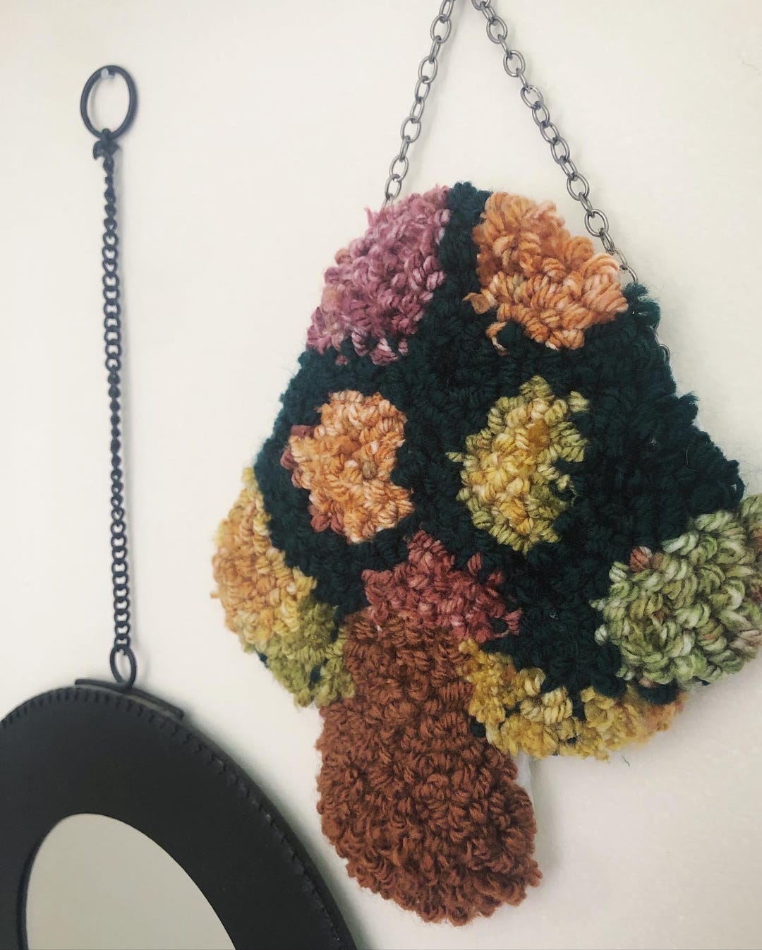 Hand-tufted Trippy Mushroom Wall Decor - Etsy