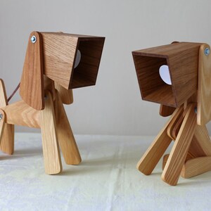 Custom Made Wooden Dog Shaped Desk Lamp Eu US UK AU Plug - Etsy UK