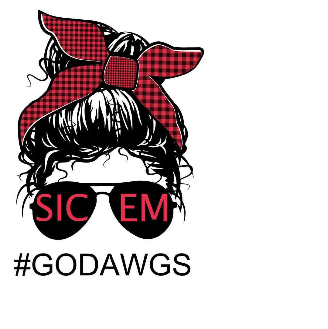 Go Dawgs Messy Bun - Etsy
