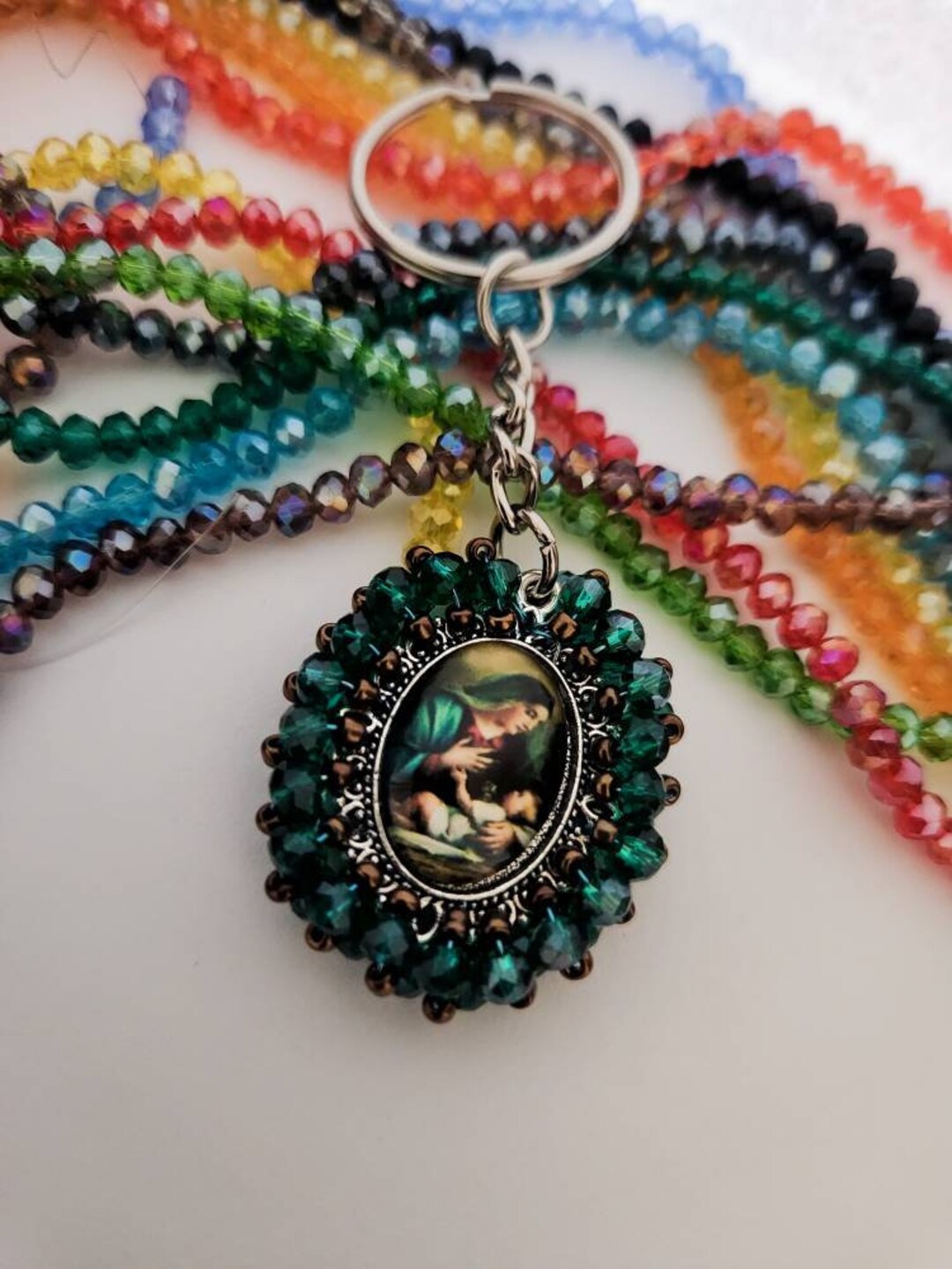 Embroidered Catholic Keychains - Etsy