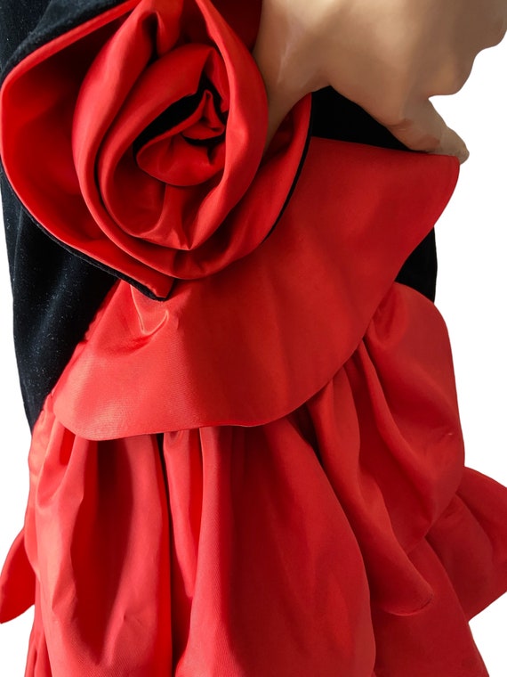 Stunning 80s vintage ruffle evening prom dress after … - Gem